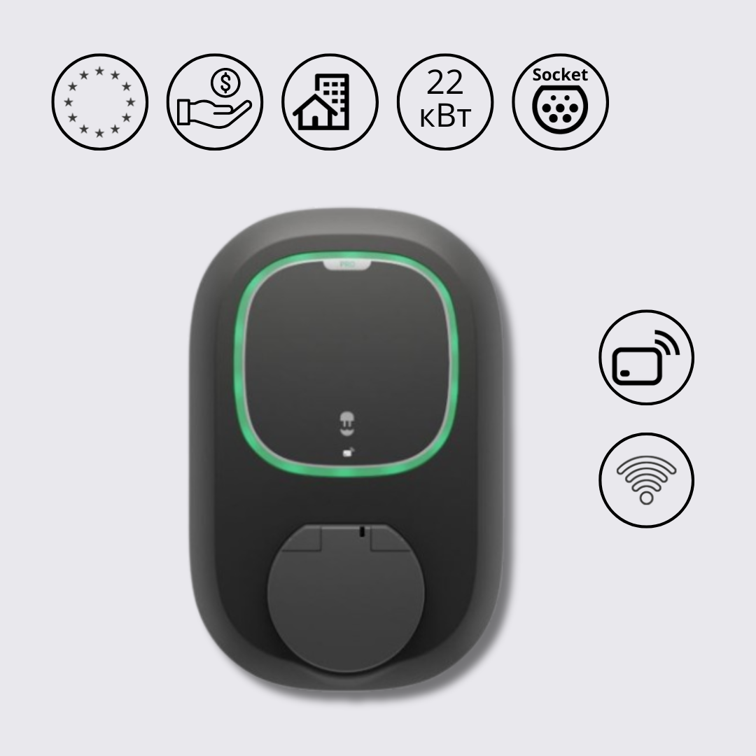 Зарядна станція 22 кВт розетка Тype 2 Pulsar PRO Socket 400В 32А ...